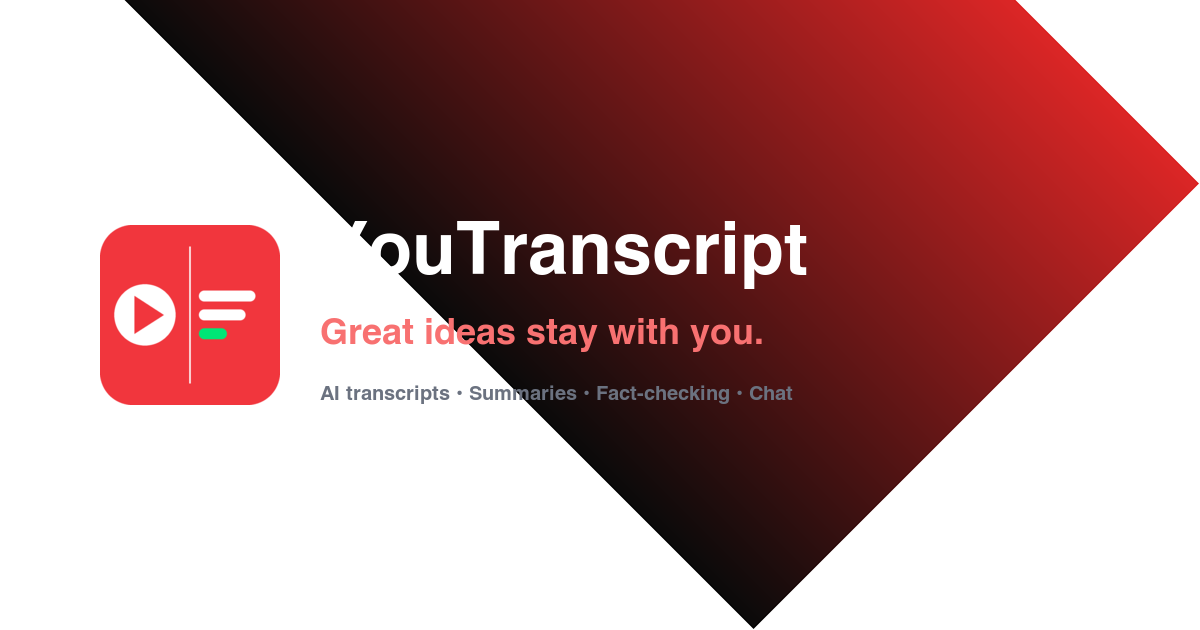 YouTranscript - AI YouTube Transcripts, Summaries & Fact-Checker